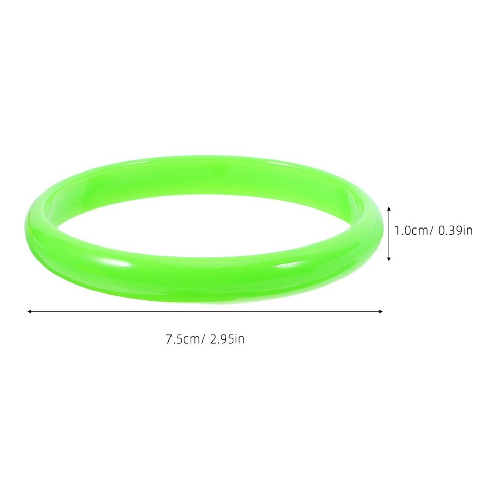2 PCS Plastic Wristbands Candy Color Bangle Bracelets for Women ...