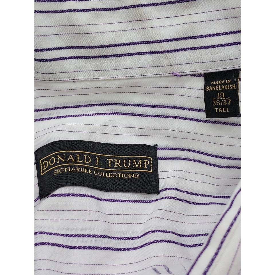 Donald J Trump Signature Collection Mens Dress Shirt 19 36/37 Tall ...