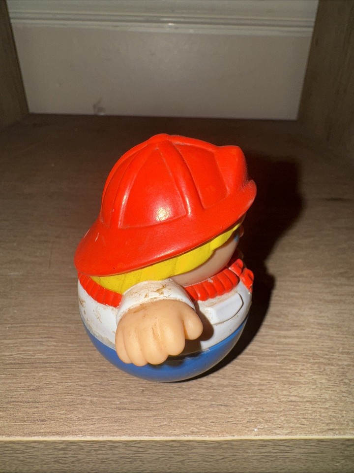 1987 Playskool Weeble Wobble Fireman Blonde Hair/blue Eyes | eBay