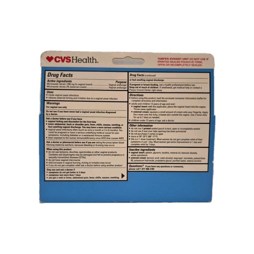 CVS Health Miconazole 1 Combination Pack Max Strength Exp 12/2026 Free ...