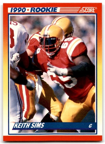 1990 Score Keith Sims Rookie Miami Dolphins #648 | eBay