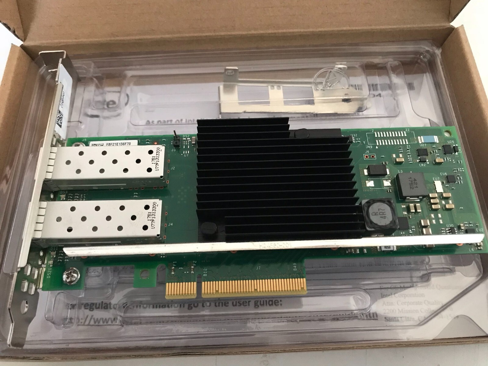 DELL 0Y5M7N 05N7Y5 X710-DA2 Intel X710DA2BLK 10GbE Dual Port Server ...