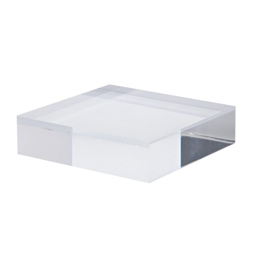 3" x 3" x 0.8" Jewelry Display Riser, Acrylic Cube Display Stand, Clear ...