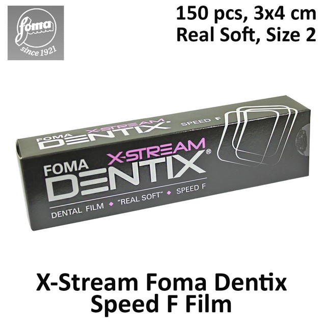 FOMA DENTIX X-stream Dental X-ray Film Soft Vinyl Packs Adults Size ...