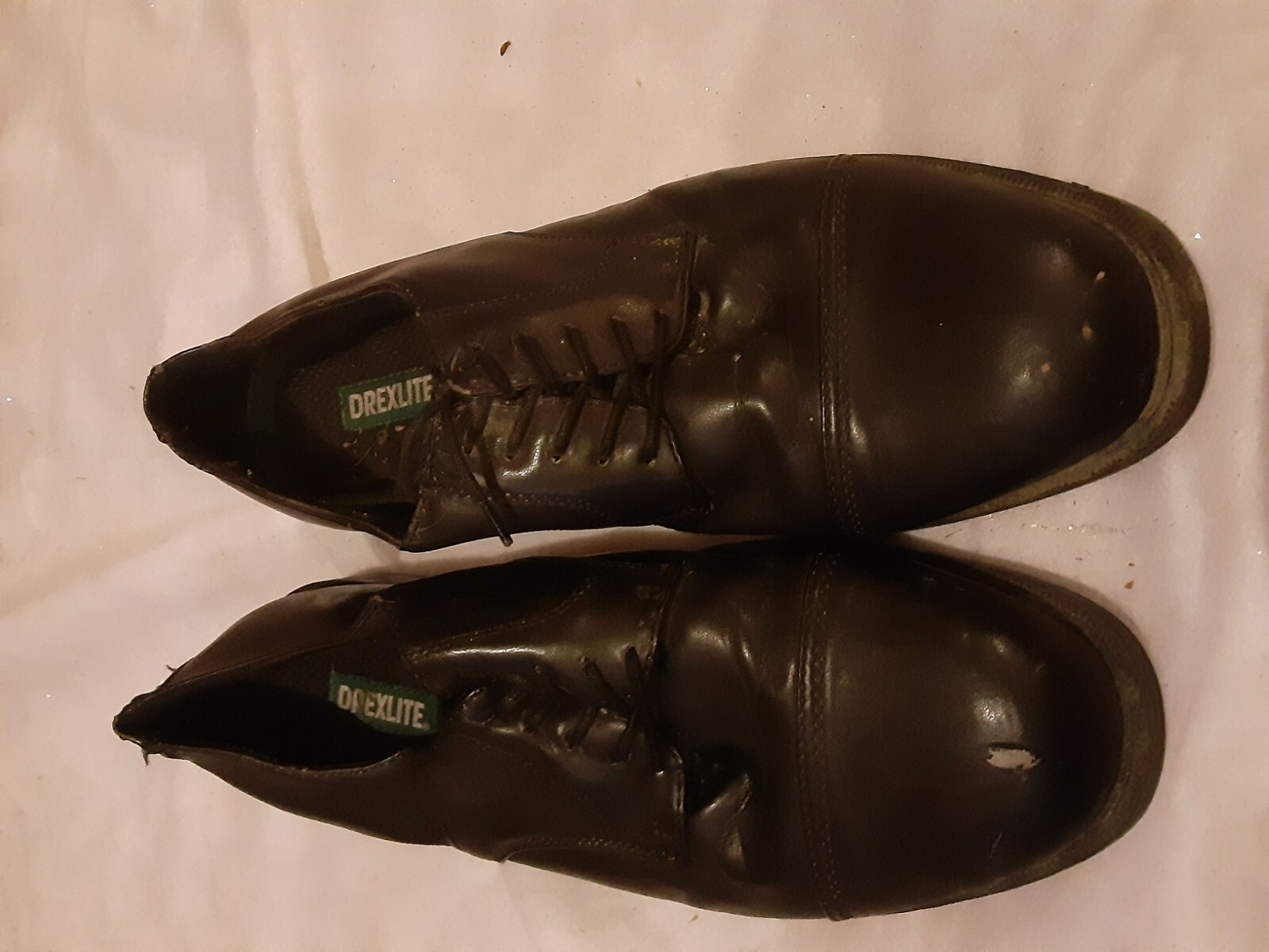 Drexlite Mens Black Patent Leather Look Shoes Size 12 | eBay