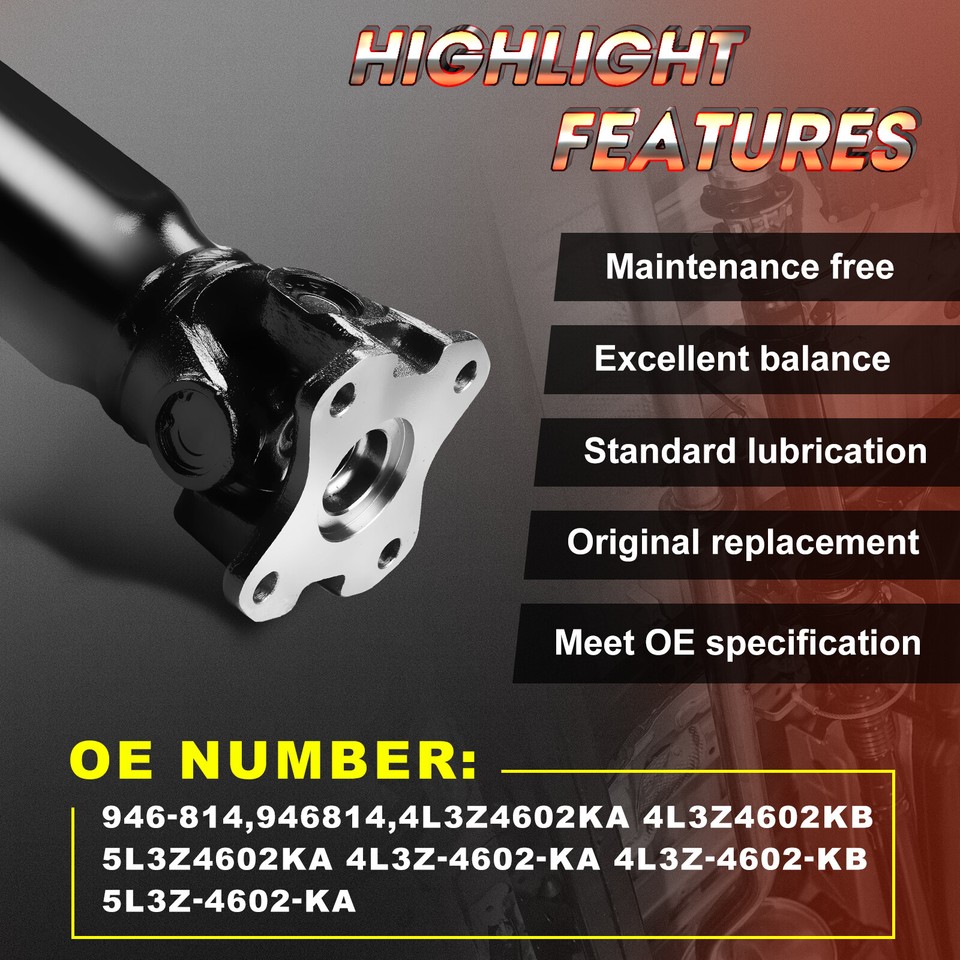 Rear Driveshaft Prop Shaft Assembly for Ford F-150 2004-2008 Lincoln ...