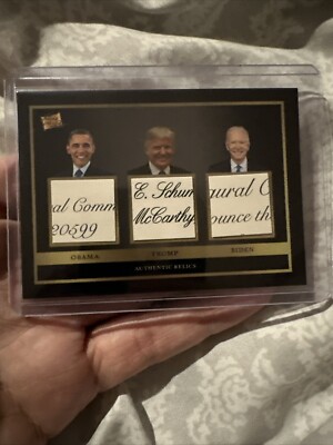 2024 Pieces of the Past Triple Relic - Obama, Trump, Biden #POTP-28 | eBay