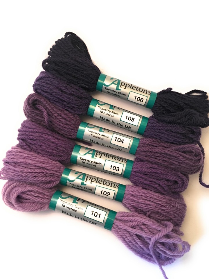 Sets of Appletons Wool Skeins Colour Range - Tapestry 4ply & Crewel ...