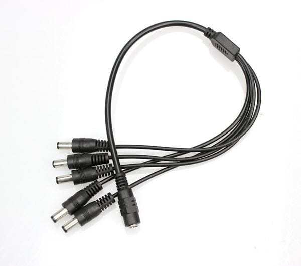 CCTV DC POWER SPLITTER CABLE FOR CAMERA 12V 2.1MM FEMALE TO 2/3/4/5/6/8 ...