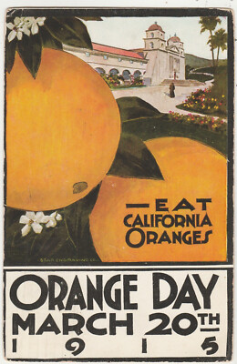 1915-California Orange Day-Rare Promo Poster Postcard-As Is-Wear | eBay