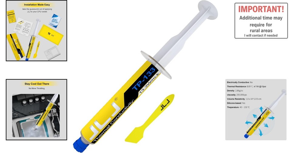 Carbon-Based Thermal Compound Paste (40g) - Safe, Effective Cooling ...