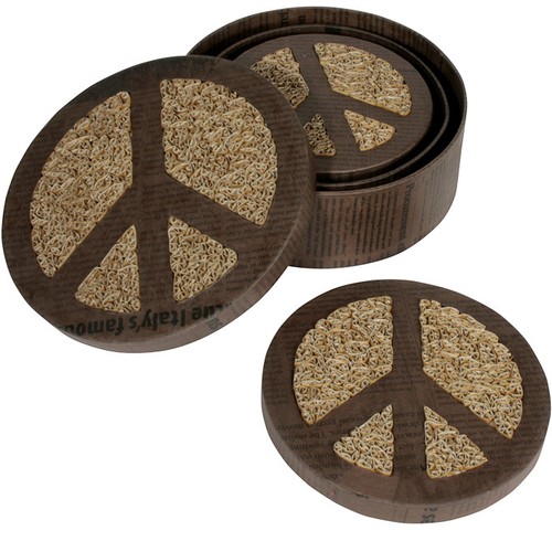 Recycled Paper & Corrugated Cardboard 'Peace' Boxes Handmade in the ...