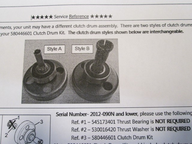 Clutch Drum Assembly Kit Husqvarna Craftsman 580446601 for sale online ...