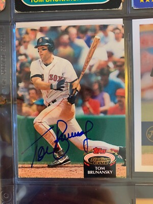TOM BRUNANSKY AUTOGRAPHED SIGNED 1992 TOPPS STADIUM CLUB CARD | eBay