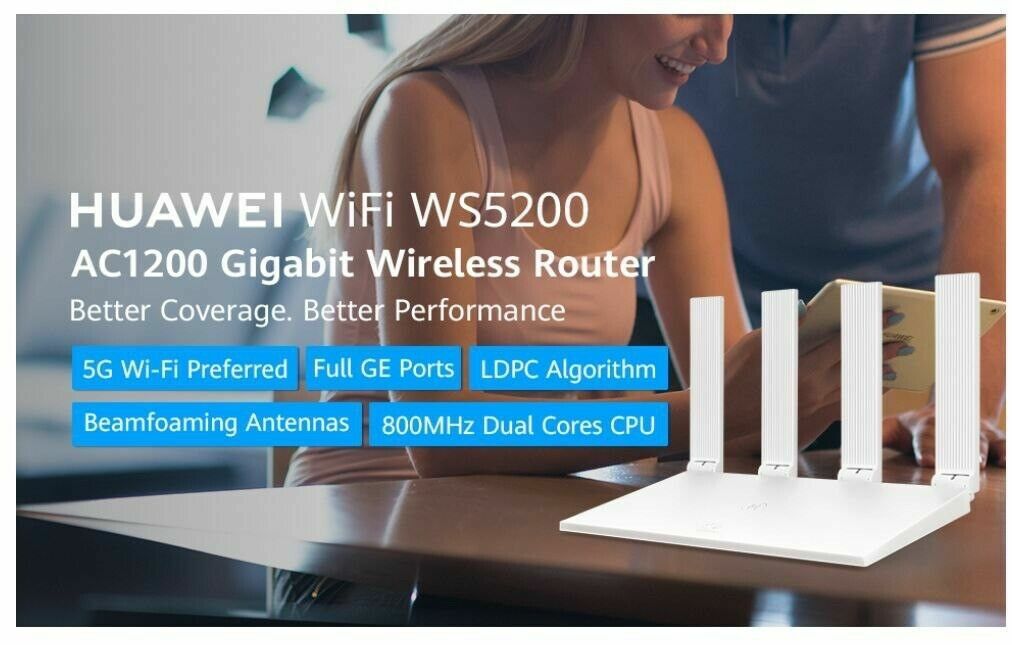Huawei WS5200 Dual-Band Wi-Fi Router - White for sale online | eBay UK