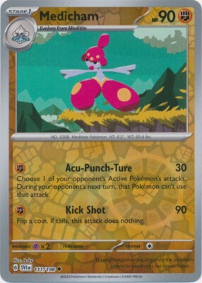 Reverse Holo Medicham 111/198 Uncommon Scarlet & Violet Pokemon TCG | eBay
