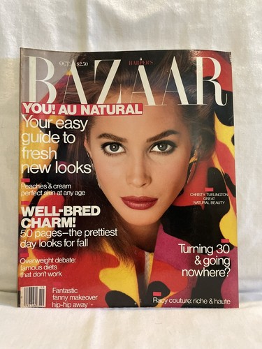 VTG: Harper's Bazaar October 1987 Christy Turington Daryl Hannah Chris ...