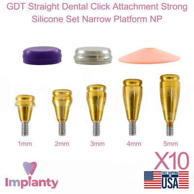 10x GDT Straight Dental Lock Attachment Strong Silicone Set Narrow ...