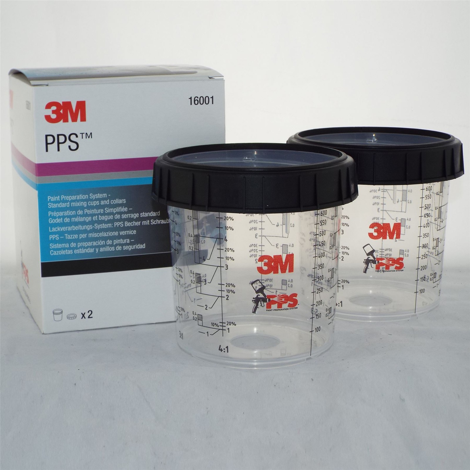 3M 16001 PPS Paint Preperation System Standard Spray Paint Mixing Cup ...