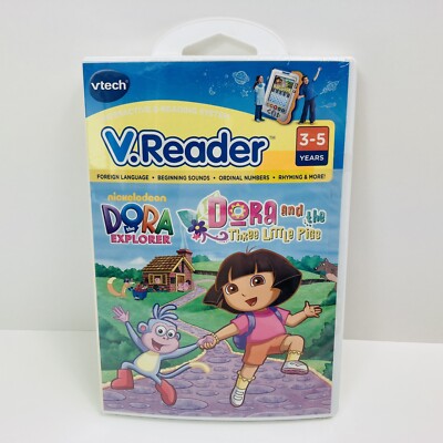 V.Reader Vtech Interactive E-Reading Dora The Explorer And The Three ...