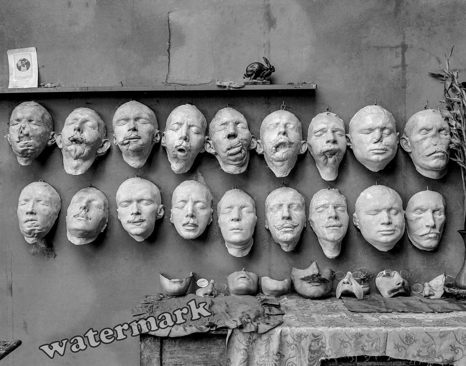 WWI Soldiers Wounded Mutilated Face Molds by Ladd Year 1918 Photo | eBay