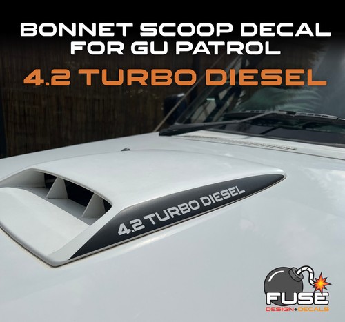 Nissan Patrol GU Bonnet Scoop Decal Sticker - 4.2 Turbo Diesel | eBay ...