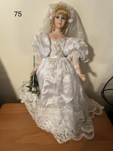 Vintage Porcelain Bride 23" Doll | eBay