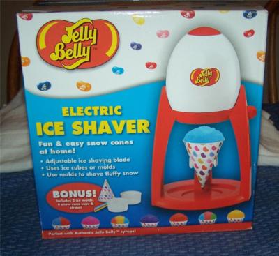Jelly Belly Electric Ice Shaver Snow Cone Machine RED with Molds, Cups ...