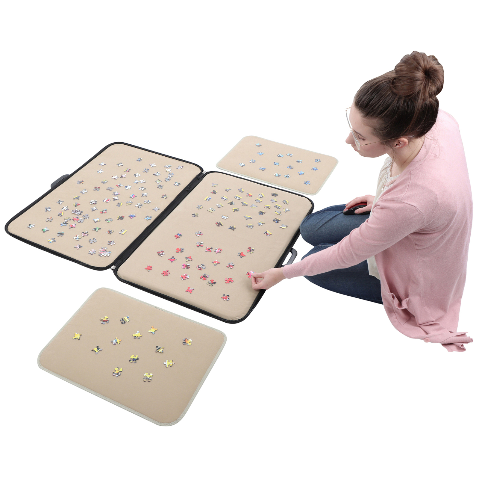 Jigitz 1000 Piece Portable Puzzle Board - Puzzle Keeper with Organizer ...