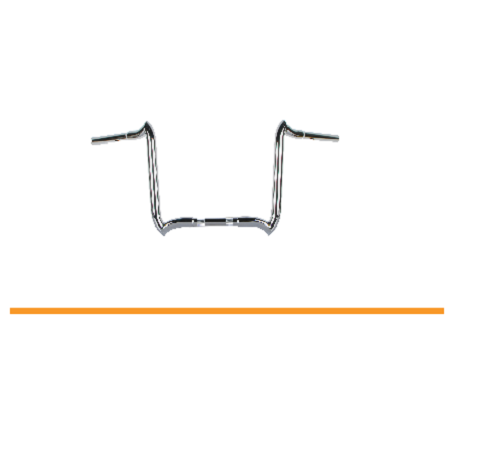 Harley 1-1/4" Crook's Handlebars Chrome 20" Rise drilled for wiring new ...