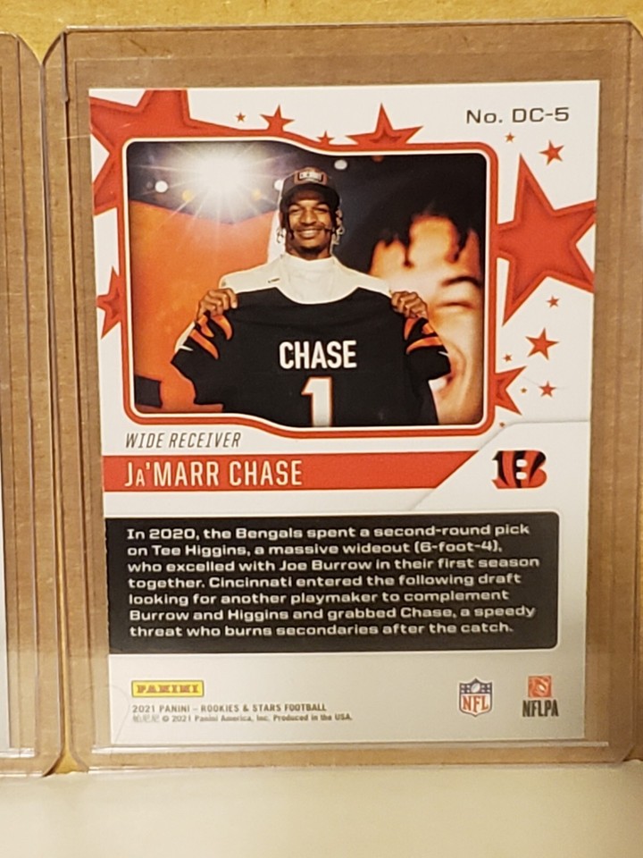 Ja'Marr Chase 2021 Rookies and Stars Rookie Draft Class Card Cincinnati ...