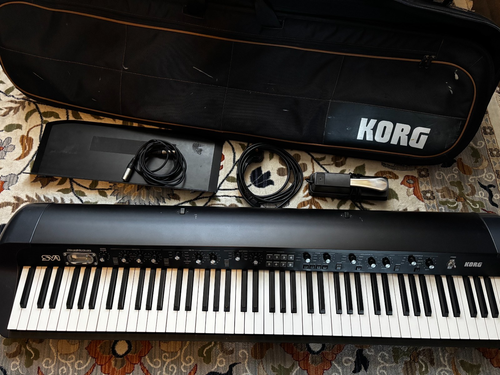 KORG SV-1 88-key keyboard piano with Korg SV1 case, leads, pedal and ...
