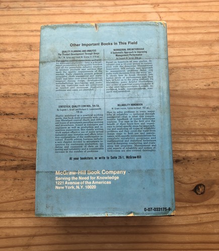 Quality Control Handbook 3rd Edition Hardcover 1974 | eBay