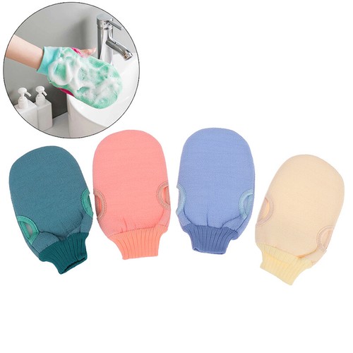 1Pc Shower Spa Exfoliator Double Sided Bath Glove Body Cleansing Scrub ...