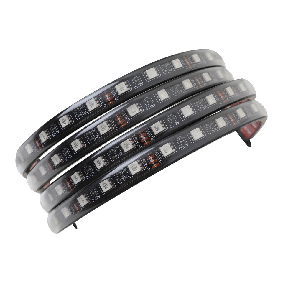 RGB LED Lights Wireless Under Dash Car Interior Atmosphere Strip Neon ...