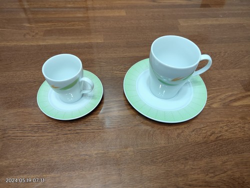 2 EVA airlines Business class Ceramic Tea & Espresso coffee cup set | eBay