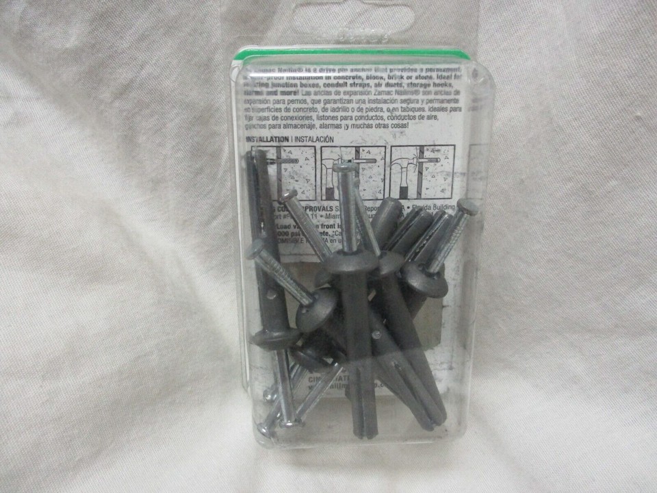 Power Fasteners 41433 Hammer Drive Anchors 1/4" x 2" 10 in one Package ...