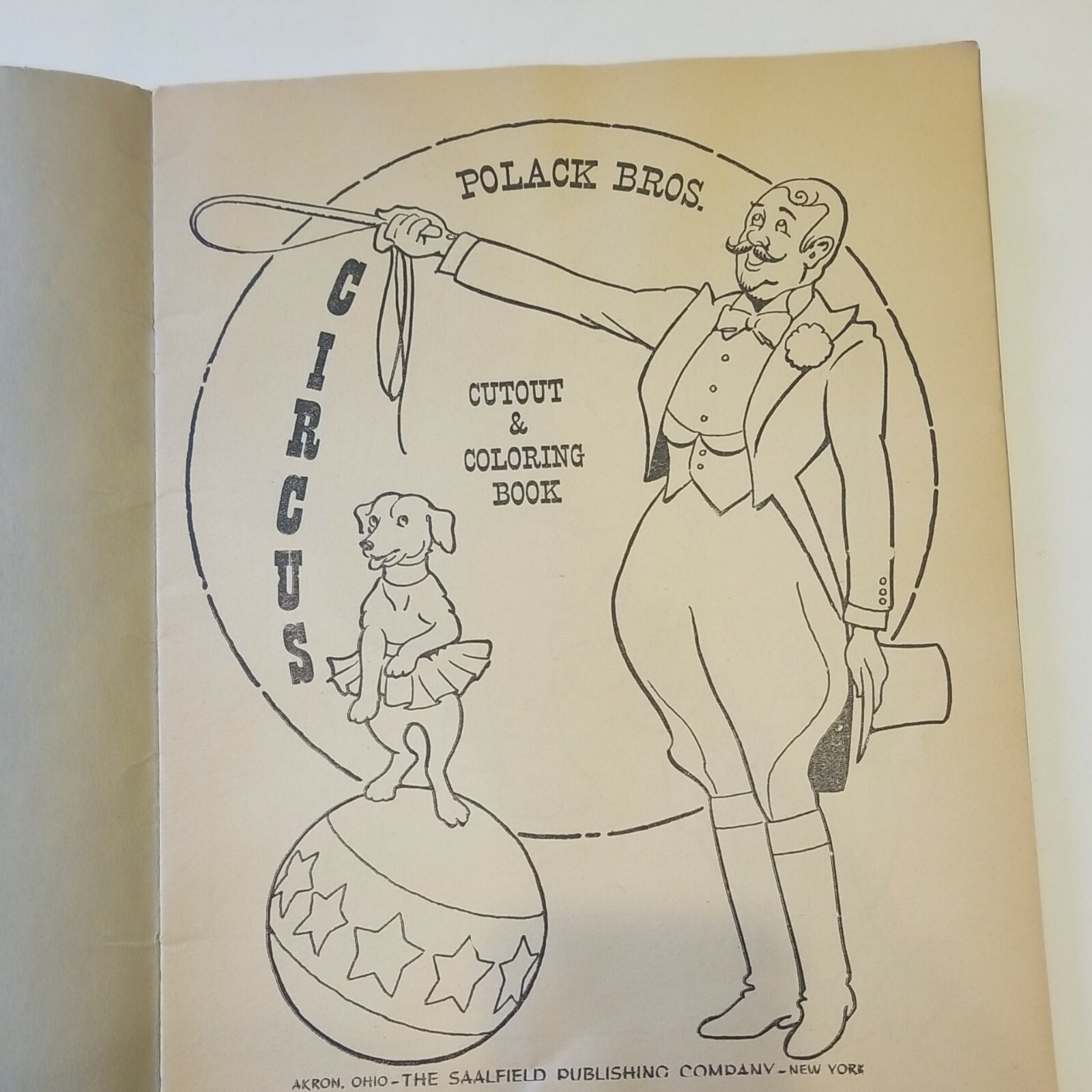 VINTAGE SAALFIELD POLACK BROS CIRCUS CHILDREN'S COLORING CUT-OUT BOOK ...