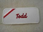 TODD USED EMBROIDERED VINTAGE SEW ON NAME PATCH TAGS ASSORTED COLORS | eBay