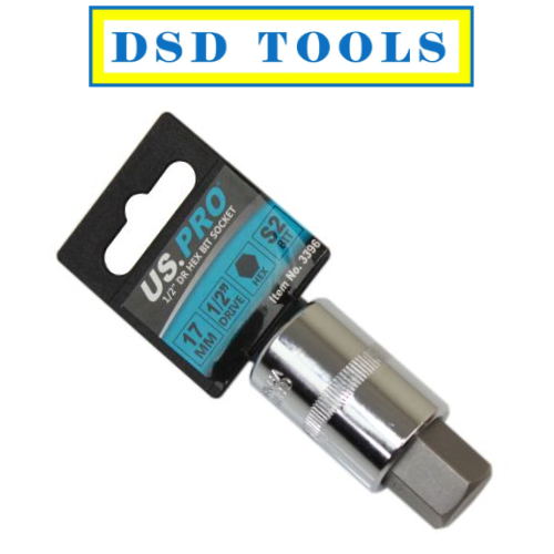 US PRO Tools 1/2" DR Hex Allen Bit Socket M17 x 55mm 3396 | eBay UK
