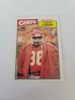 Carlos Carson 1987 Topps Kansas City Chiefs #164 Vintage Football CARD ...