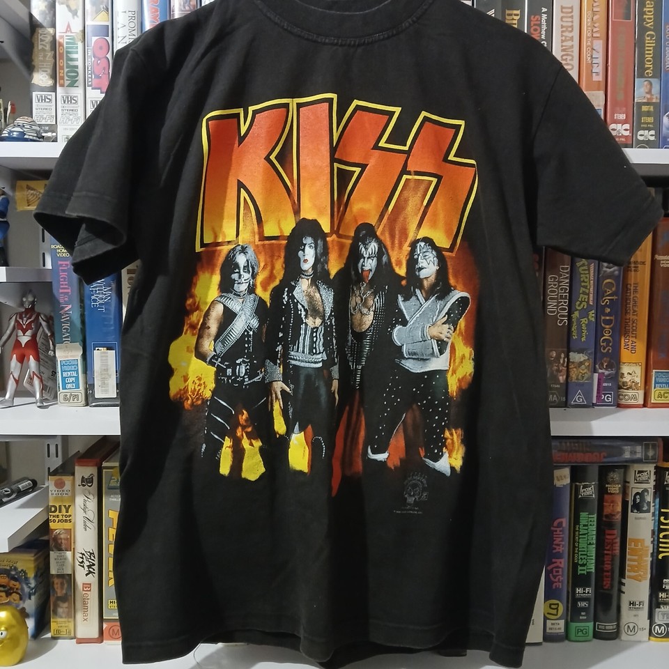 Vintage 90s Kiss Alive Worldwide Tour 1996 1997 96 97 Australia- T ...