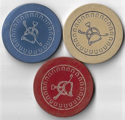 3 DIFFERENT VINTAGE SADDLE AND WHIP POKER GAMBLING CHIPS | eBay