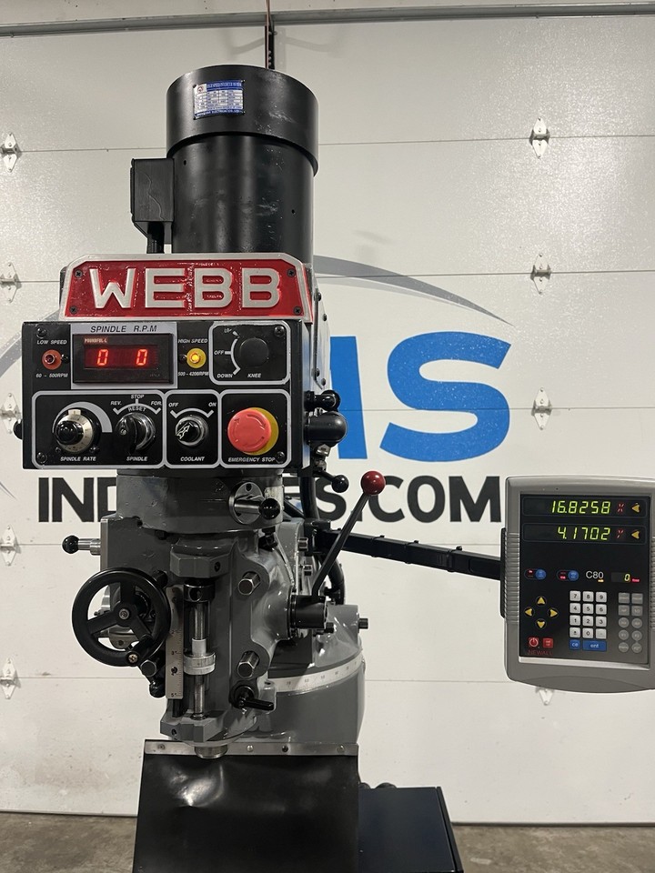 WEBB 2VSF Milling Machine 9x42 bridgeport sharp acra lagun clausing ...