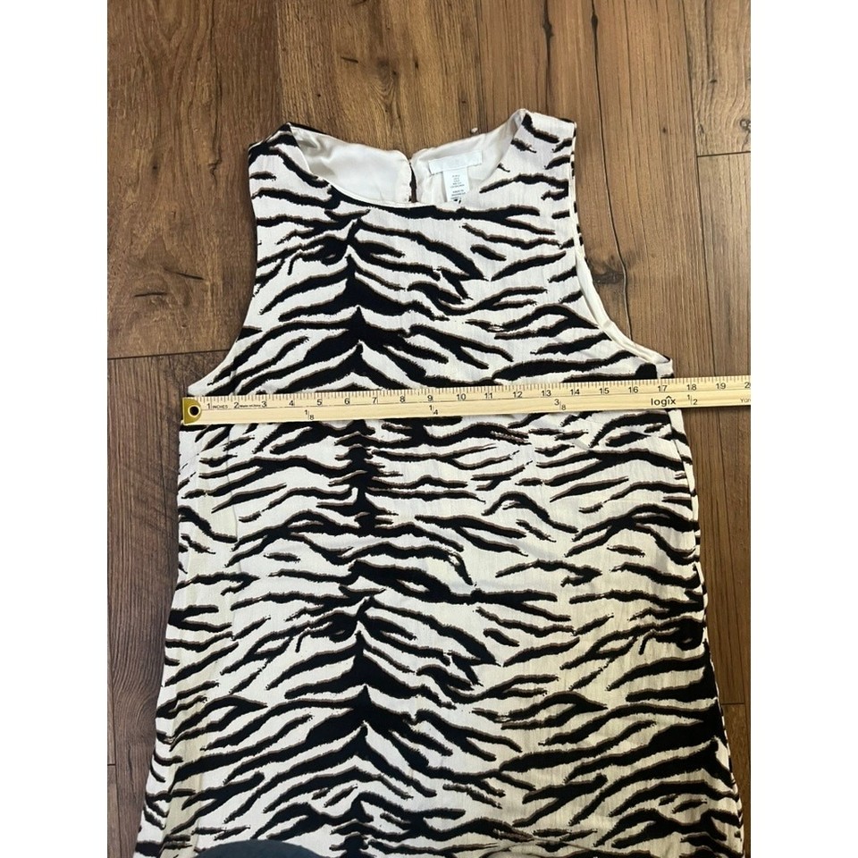 Women's Shift Cream Zebra H&M Dress Size Small | eBay Australia