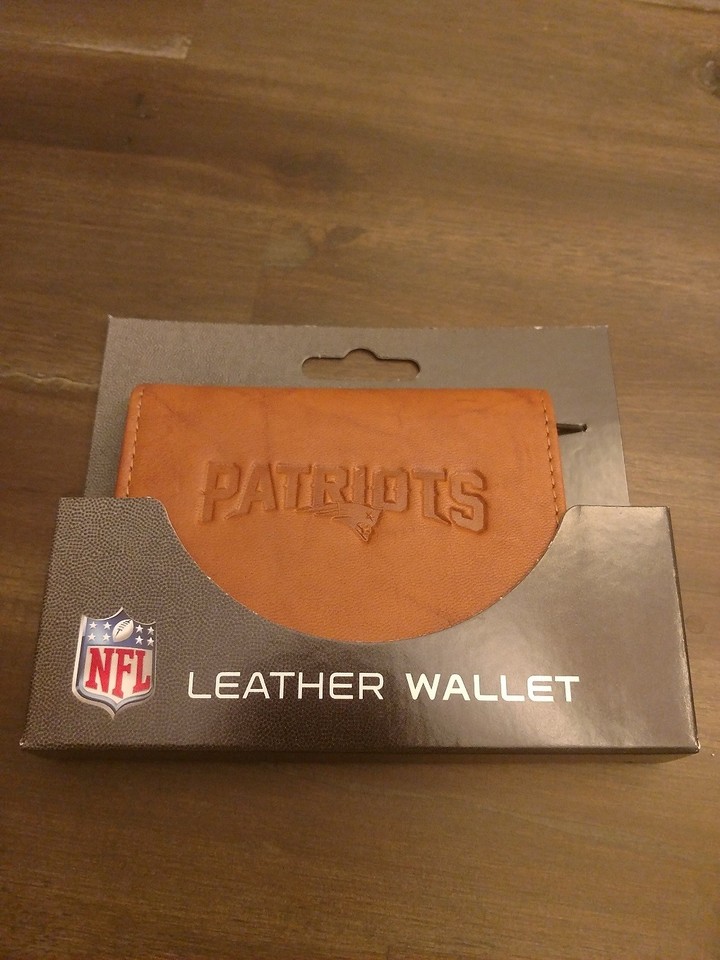 NFL tan tri-fold leather wallet Pick your team | eBay