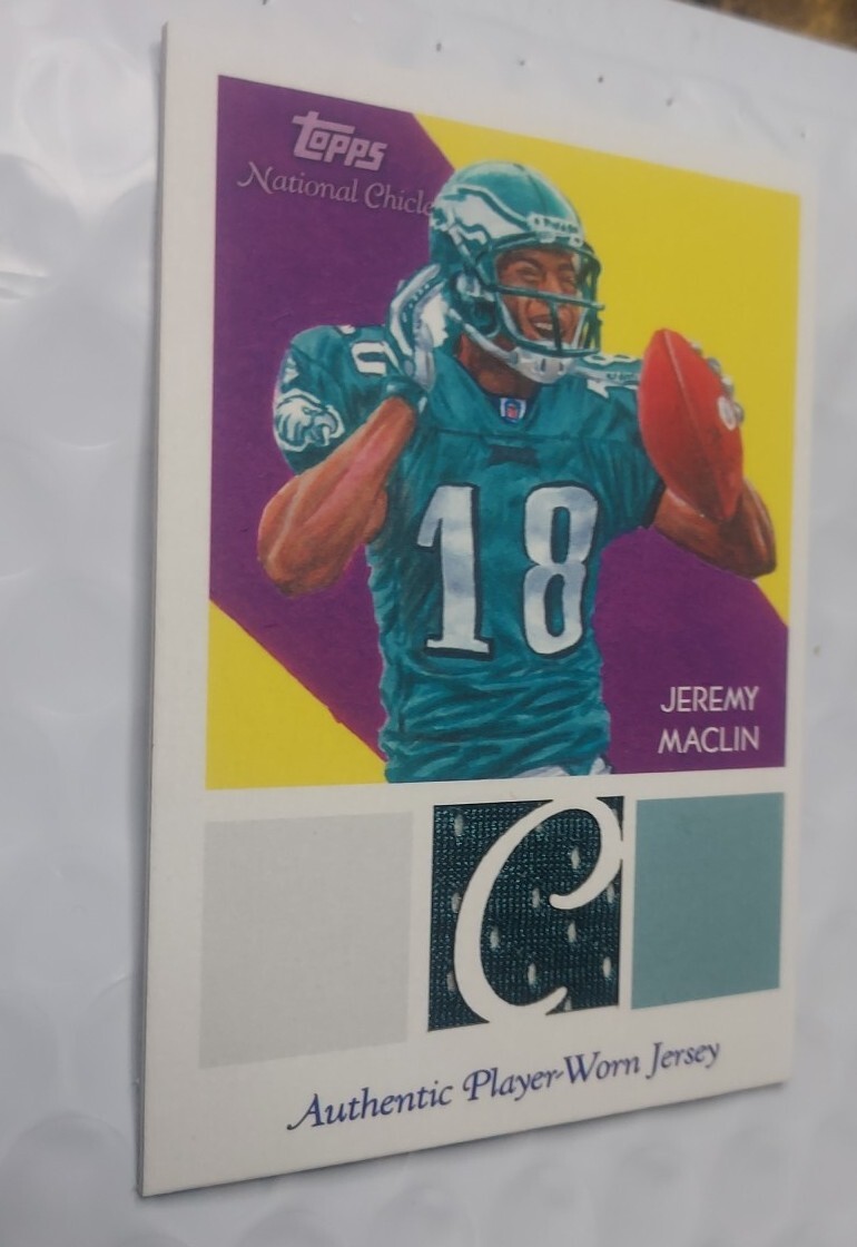 2009 TOPPS NATIONAL CHICLE RELICS JEREMY MACLIN NCA-JM RC Player Worn ...