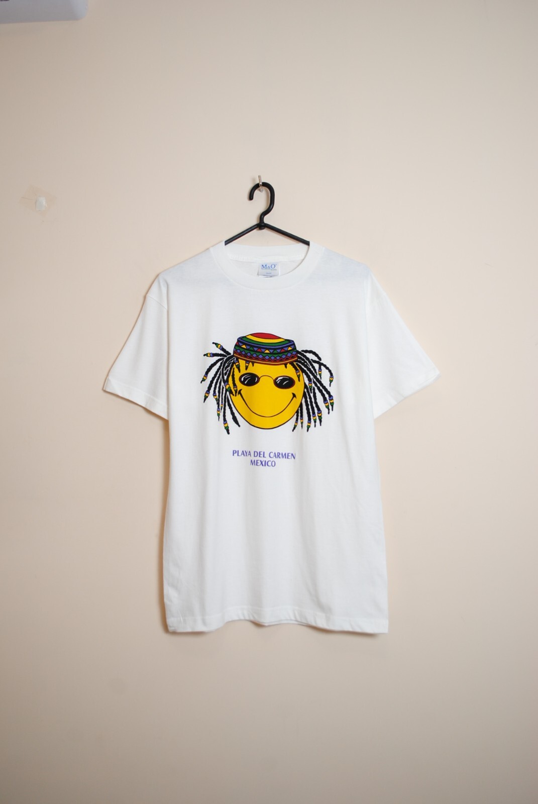 Playa Del Carmen Mexico Rasta Smile Vintage 90's T-Sh… - Gem