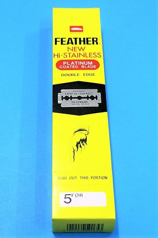 100 Feather Shaving Razor Blades HI-Stainless Premium Double Edge Japan ...
