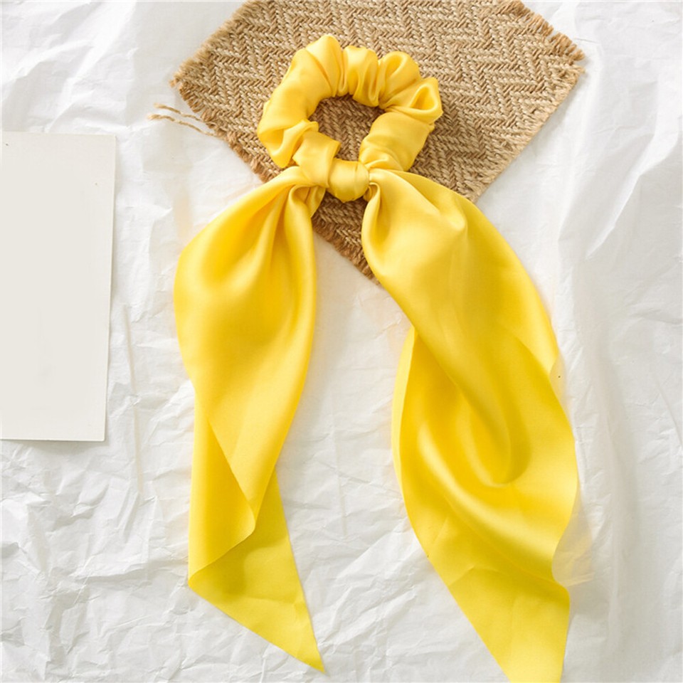 Women Sweet Ribbon Scrunchies Streamers Hair Bands Ring Ties Rope ...